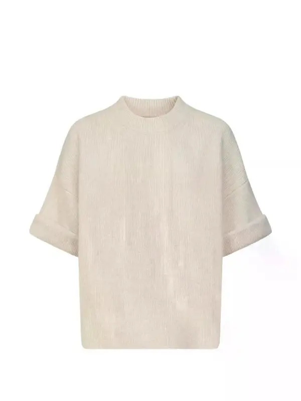 Loulou De Saison Tamia Rolled-sleeve Sweater - Neutrals