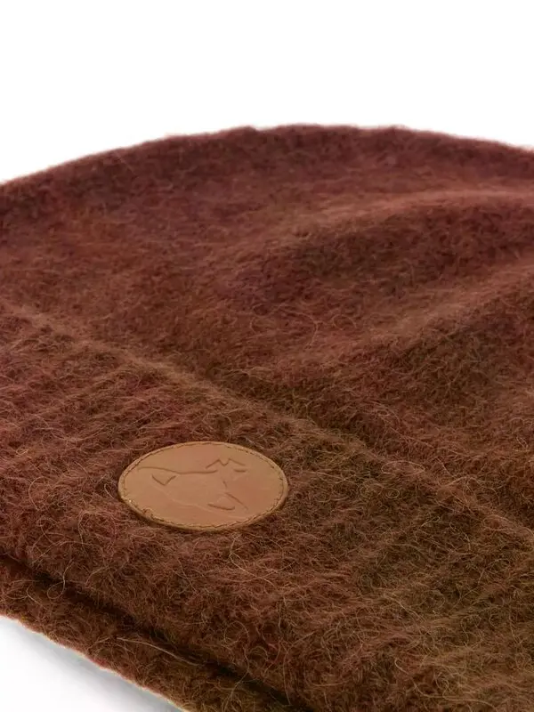 VIVIENNE WESTWOOD Fluffy Logo-patch Beanie Hat
