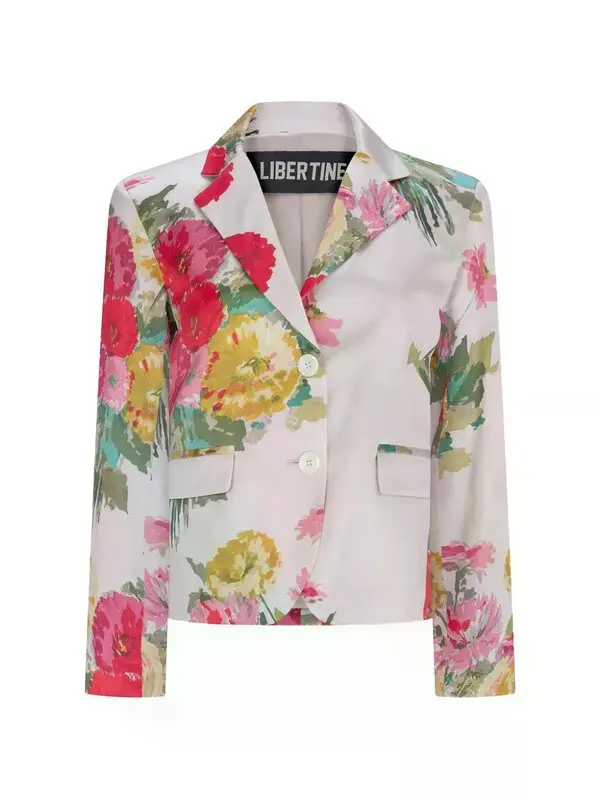 Libertine Pat Nixon Floral-print Silk Blazer - Neutrals