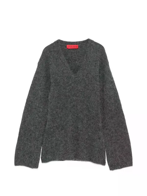 THELATEST Eleonora V-neck Alpaca-wool Sweater - Grey