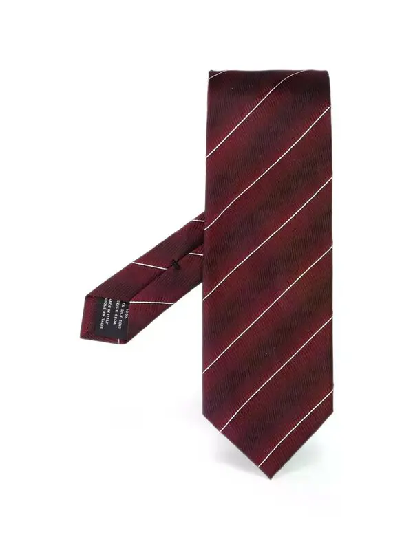 TOM FORD Diagonal-stripe Silk Tie - Red