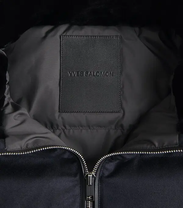 YVES SALOMON Down Wool-silk Hooded Parka
