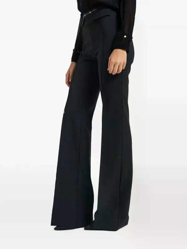Elisabetta Franchi Logo-plaque Flared Trousers