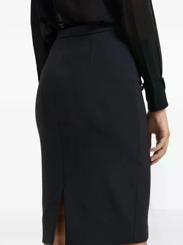 Elisabetta Franchi Logo-plaque Pencil Midi Skirt