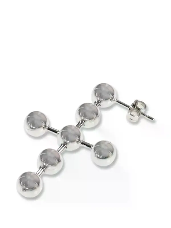 DIESEL® Tone Polished Cross Motif Drop Earrings