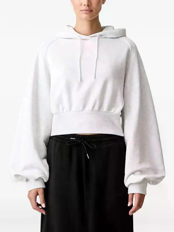 PUMA Embroidered-logo Long-sleeve Hoodie - Grey