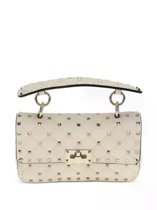 Valentino Garavani Small Nappa Rockstud Spike Bag - Neutrals