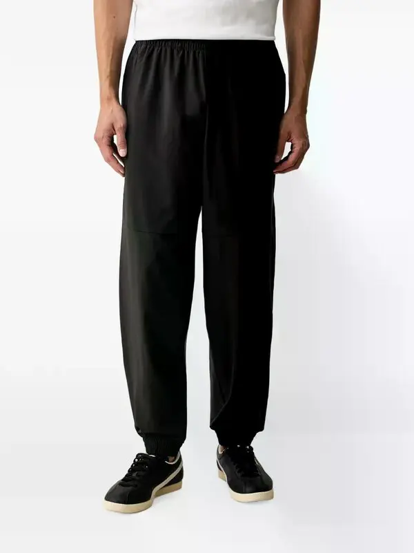 PUMA Logo-print Elasticated-waist Track Pants - Black