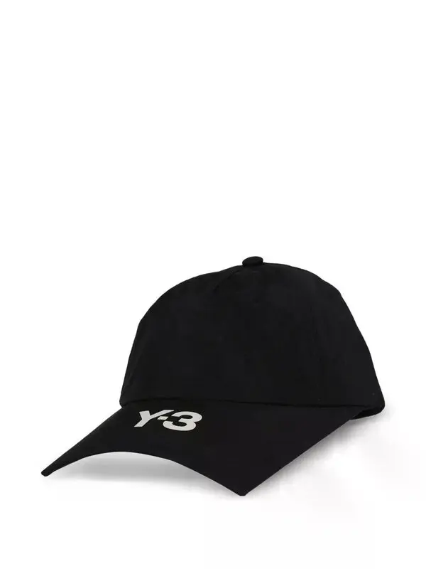 Y3 Logo-print Ripstop Cap - Black