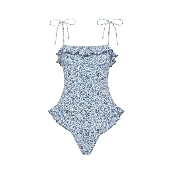 MONTCE Petite Fleur Jacelyn Ruffle One-piece - Blue