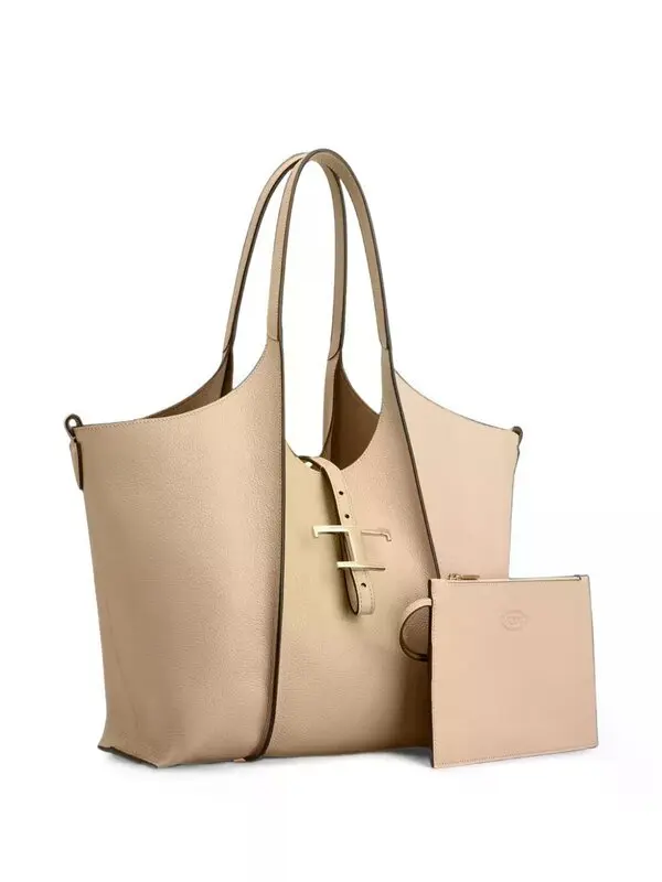 TOD'S T Timeless Leather Tote Bag