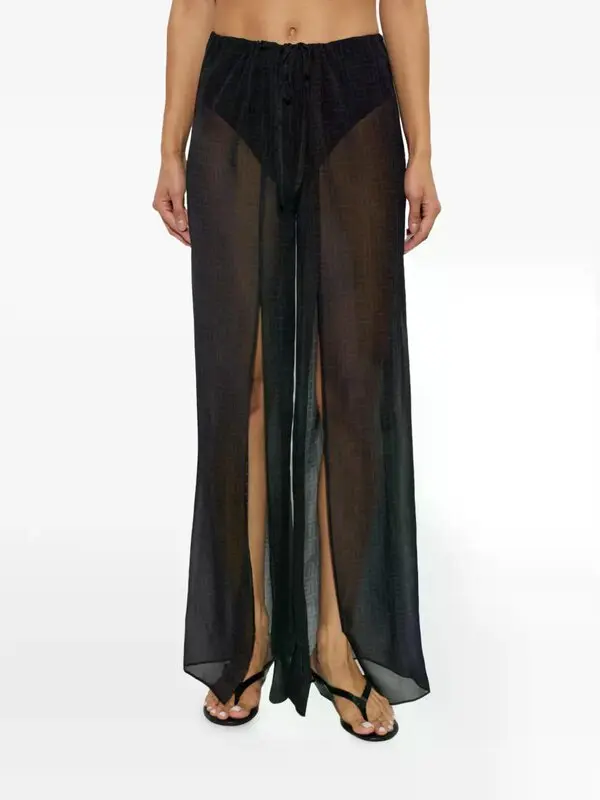 Balmain Monogram Beach Trousers In Chiffon
