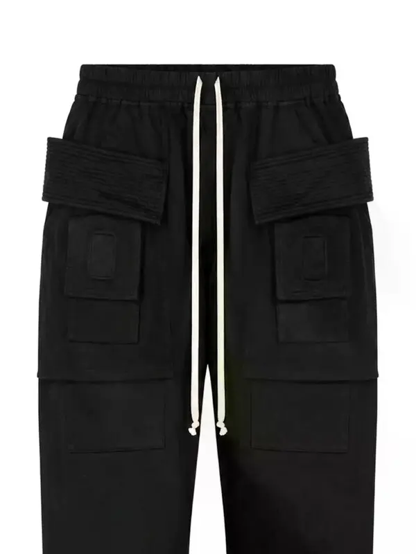 Rick Owens Creach Cargo Multi-pocket Drawstring Tapered Trousers