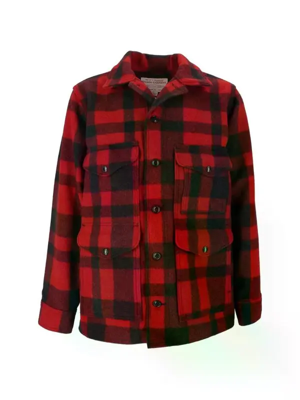 Filson Mackinaw Cruiser Check-pattern Jacket - Red
