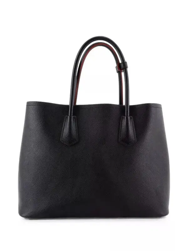 Prada Cuir Double Saffiano Leather Large Tote Bag - Black