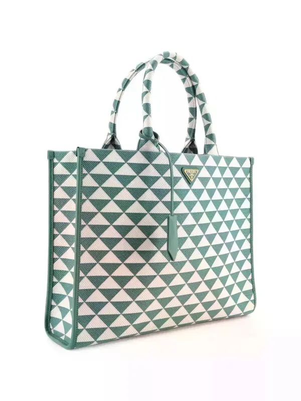 Prada Shopper Jacquard Large Tote Bag