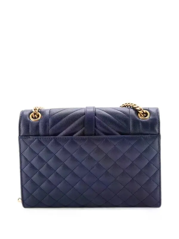 Saint Laurent Classic Monogram Envelope Satchel Mixed Matelasse Leather Medium Shoulder Bag