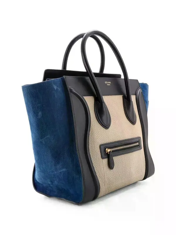 Celine Tricolor Luggage Bag Leather Mini Tote Bag