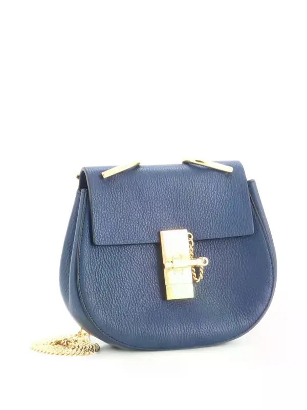 Chloé Drew Leather Mini Crossbody Bag - Blue