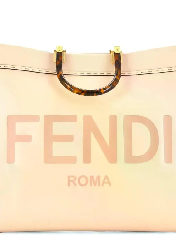 Fendi Sunshine Shopper Leather Large Tote Bag