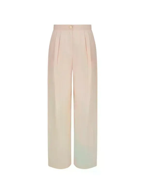 Armani Exchange Pleated Slub-texture Trousers - Neutrals
