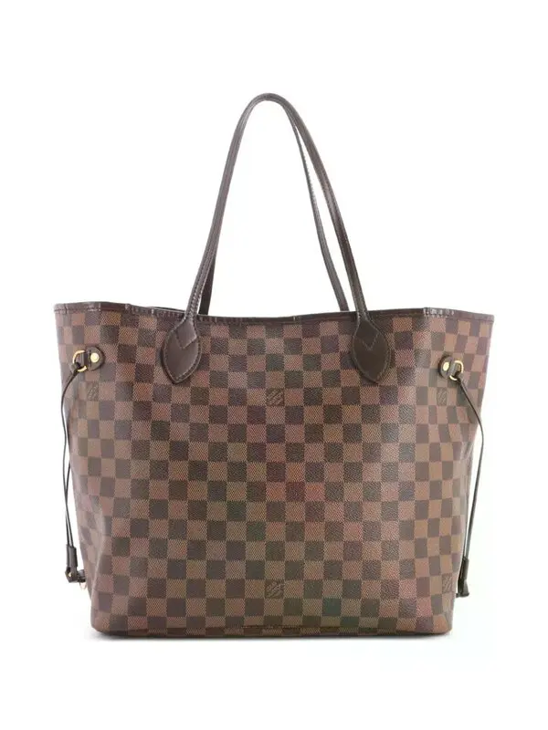 LOUIS VUITTON Damier Neverfull Tote Bag - Brown