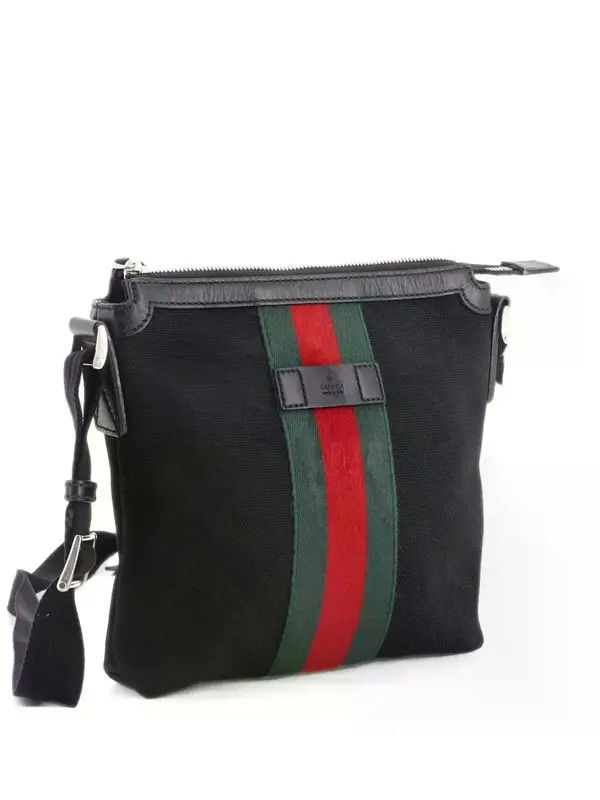 Gucci Web Messenger Bag Techno Canvas Small Crossbody Bag