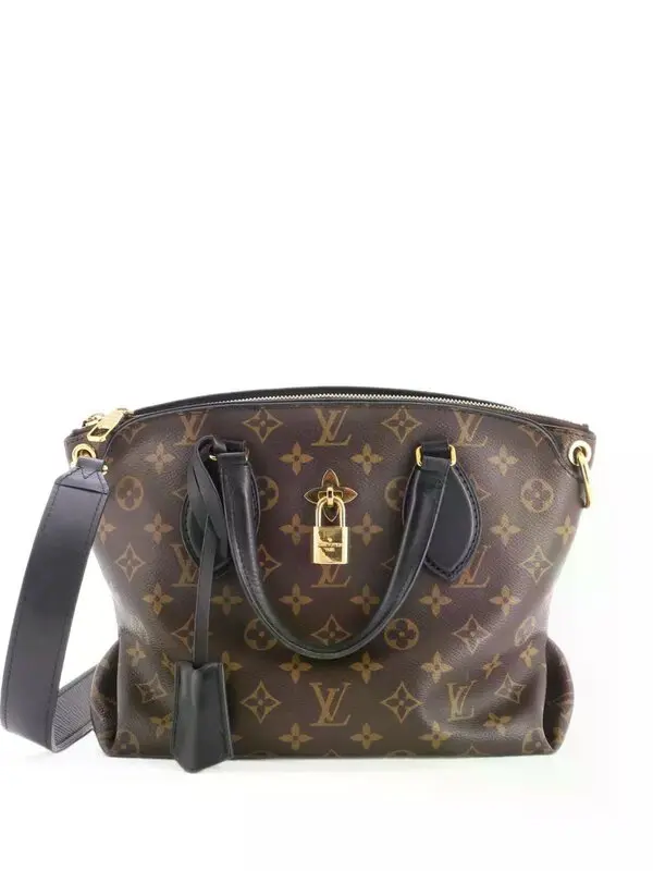 LOUIS VUITTON Flower Zipped Monogram Canvas Pm Tote Bag