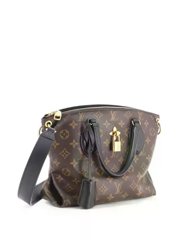 LOUIS VUITTON Flower Zipped Monogram Canvas Pm Tote Bag