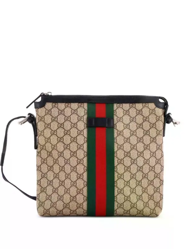 Gucci Gg Coated Canvas Medium Messenger Bag - Brown