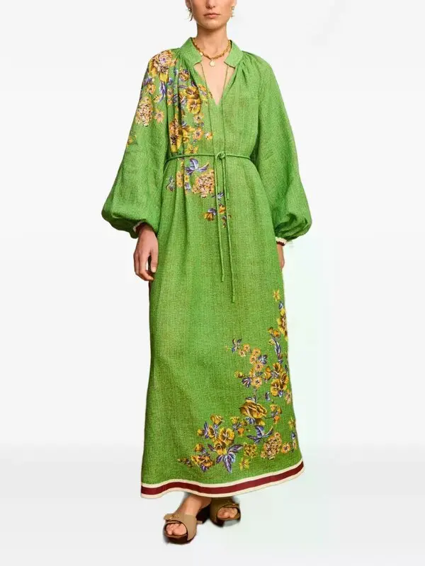 ALEMAIS Phyllis Floral-print Midi Dress