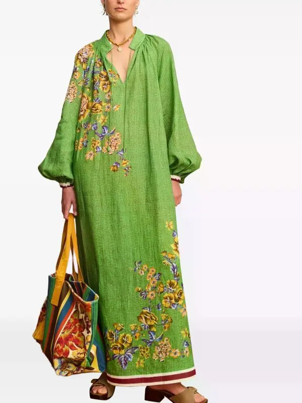 ALEMAIS Phyllis Floral-print Midi Dress
