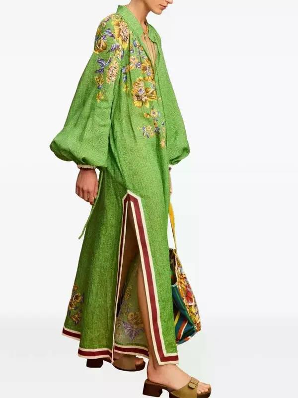 ALEMAIS Phyllis Floral-print Midi Dress