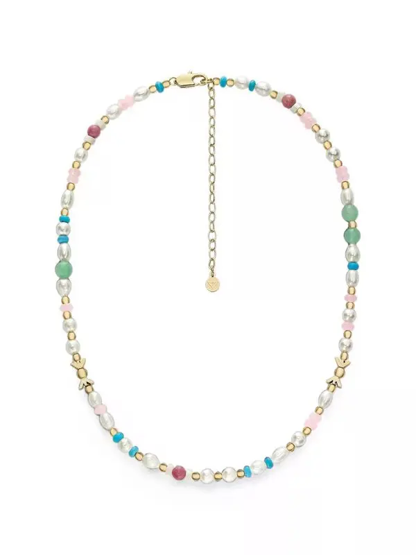 Emporio Armani Beaded Faux-pearl Necklace - Multicolour