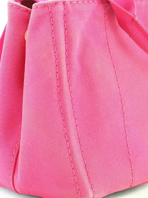 Prada Canapa Convertible Mini Tote Bag - Pink