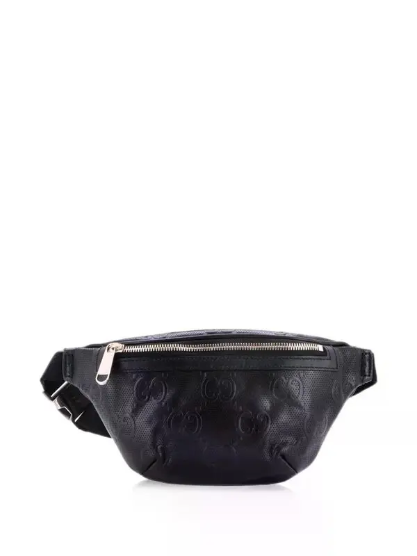 Gucci Gg Embossed Perforated Leather Belt Bag