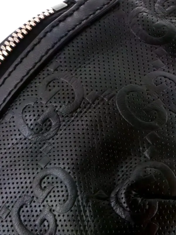 Gucci Gg Embossed Perforated Leather Belt Bag