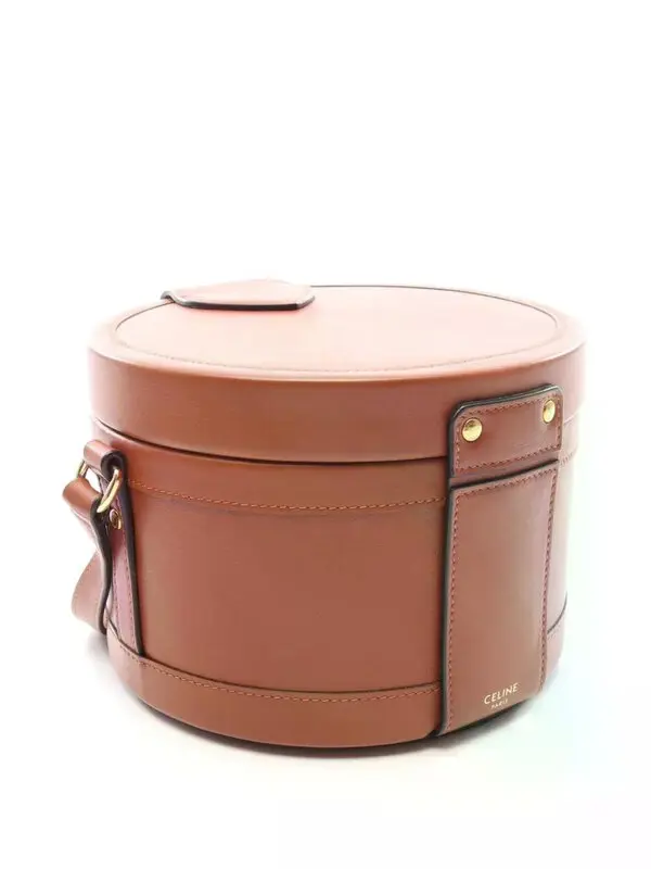 Celine 2010-2026 Medium Calfskin Triomphe Tambour Crossbody Bag