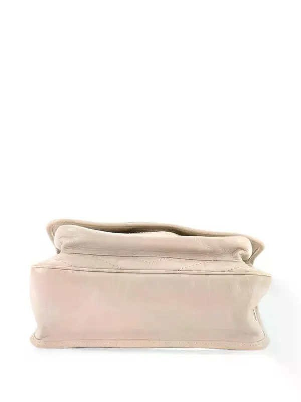 Saint Laurent Niki Chain Flap Bag Matelassé Chevron Leather Medium Shoulder Bag - Neutrals