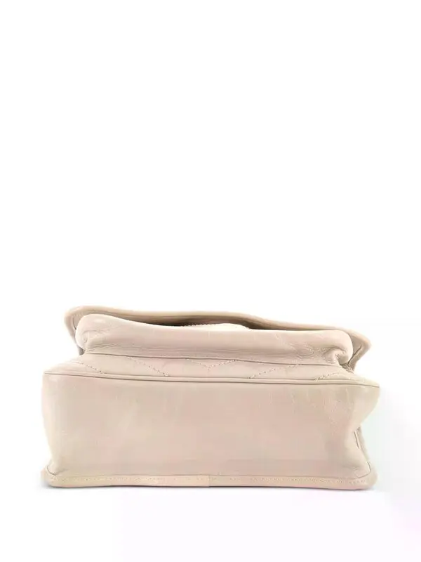 Saint Laurent Niki Chain Flap Bag Matelassé Chevron Leather Medium Shoulder Bag - Neutrals