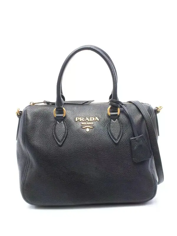 Prada 2010-2026 Vitello Daino Zip Top Satchel