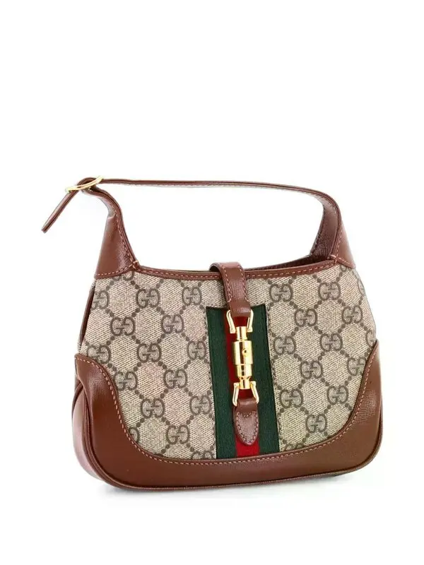 Gucci Jackie 1961 Gg Coated Canvas Mini Hobo Bag