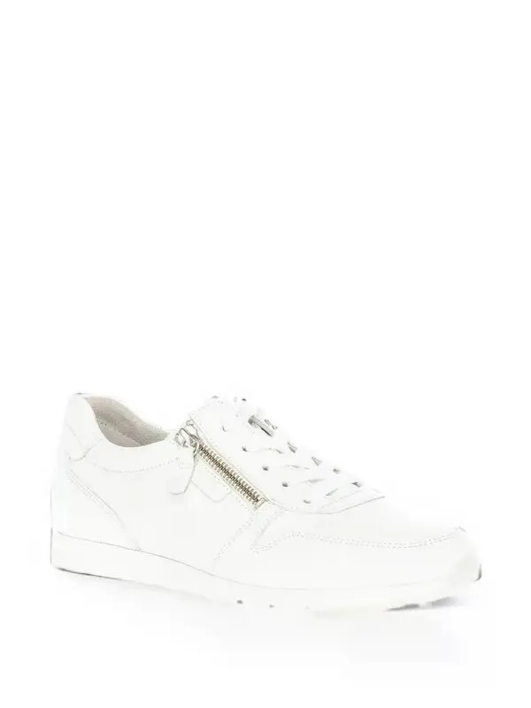 Gabor Zip-detail Lace-up Sneakers - White