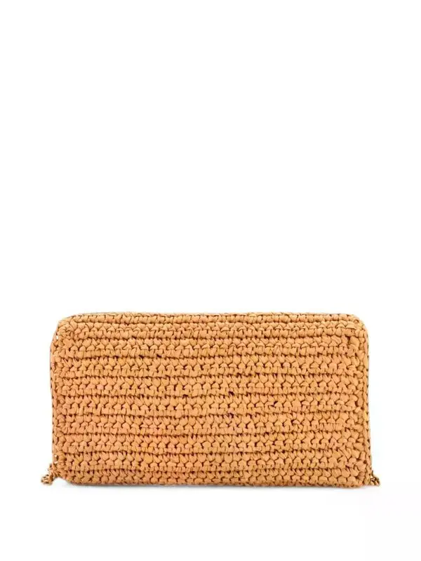 Saint Laurent Kate 99 Tassel Flap Bag Woven Raffia Medium Shoulder Bag