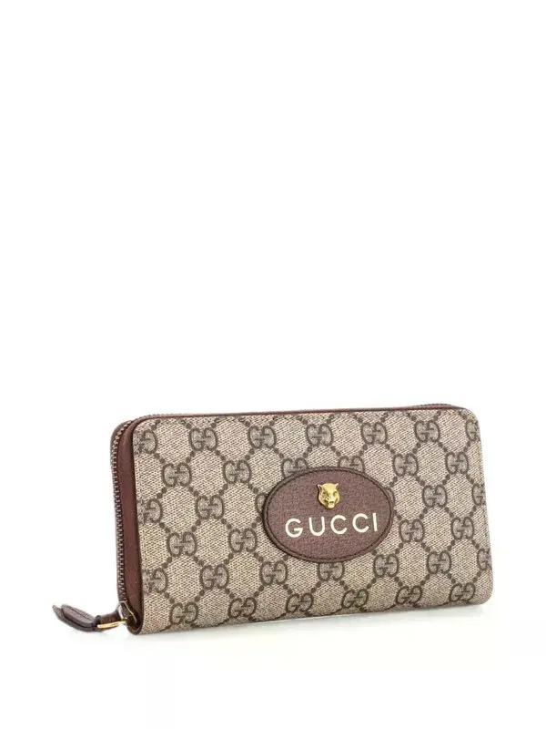 Gucci Neo Vintage Zip Around Wallet Gg Coated Canvas Small Wallets
