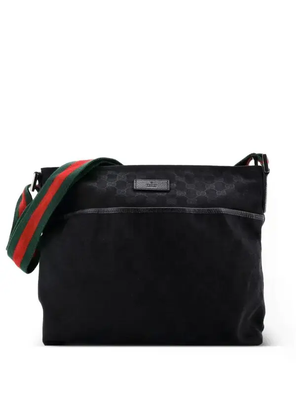 Gucci Gg Canvas Medium Messenger Bag - Black