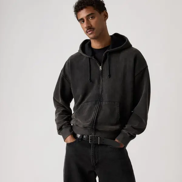 LEVI'S Hayes Boxy Full Zip Sweatshirt - Black
