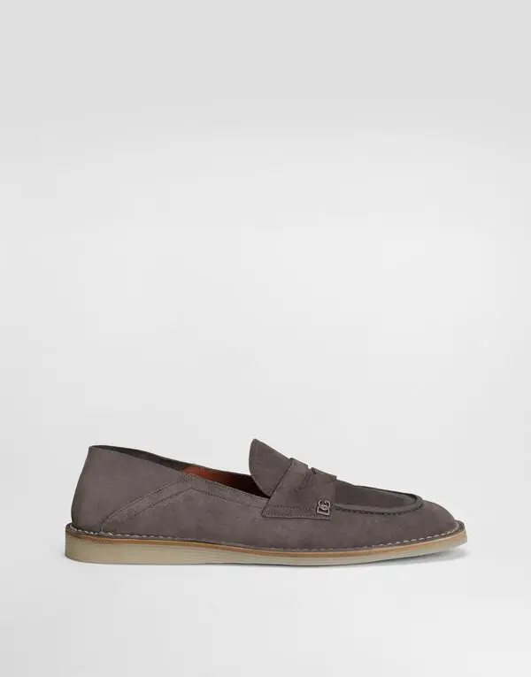Dolce & Gabbana Reversed Calfskin Slipper Driver Shoes And Loafers - Grey