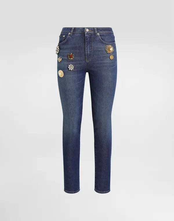 Dolce & Gabbana 5-pocket Flared Denim Trousers - Multicolor