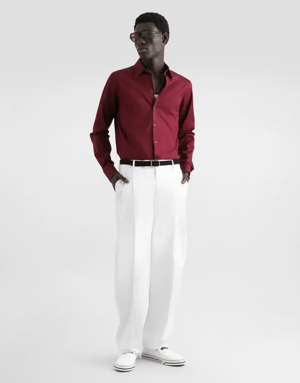 Dolce & Gabbana Logo-print Martini Poplin Shirt Shirts